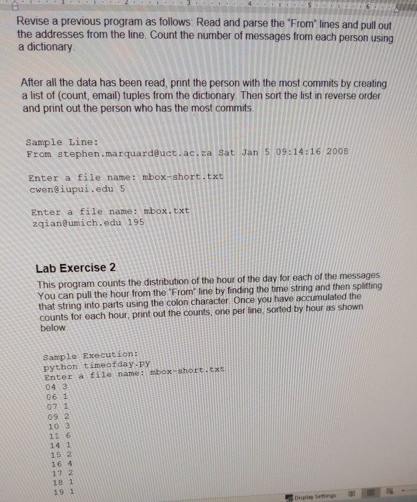 Solved Revise a previous program as follows: Read and parse | Chegg.com