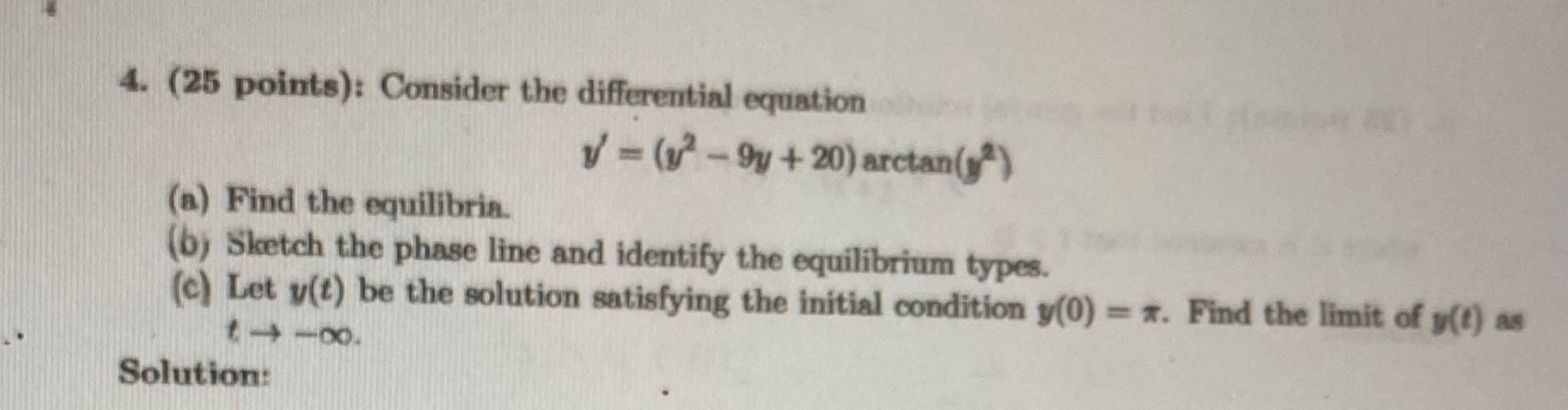 Solved (25 ﻿points): Consider the differential | Chegg.com