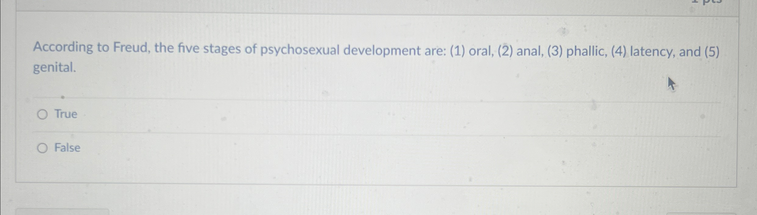 Solved According to Freud, the five stages of psychosexual | Chegg.com