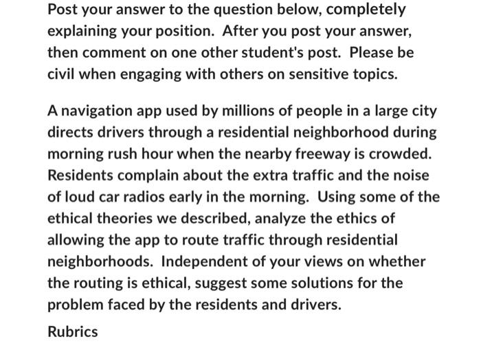 Solved Post your answer to the question below, completely | Chegg.com Solved Post your answer to the question below, completely | Chegg.com