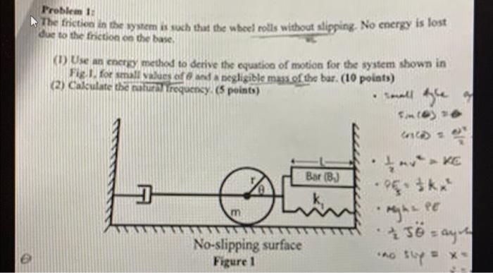 Solved 6 Problem 1 The friction in the system is such that | Chegg.com