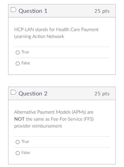 Solved Question 1 25 pts HCP-LAN stands for Health Care | Chegg.com