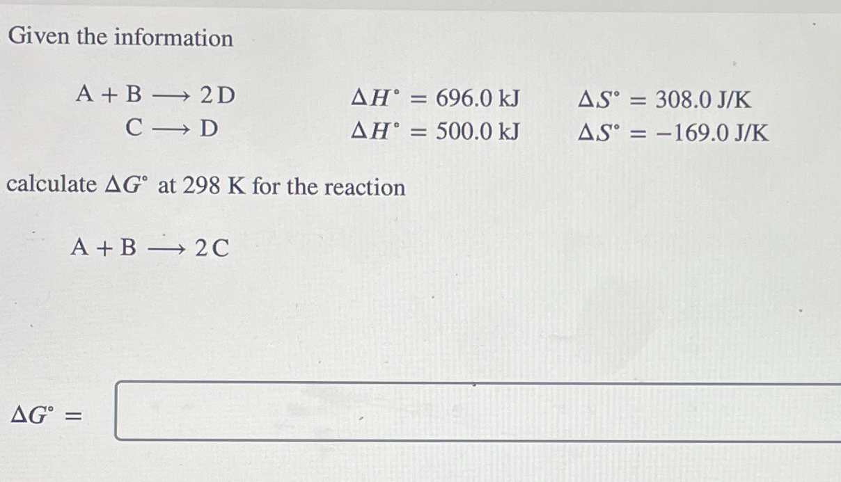 Solved Given the | Chegg.com