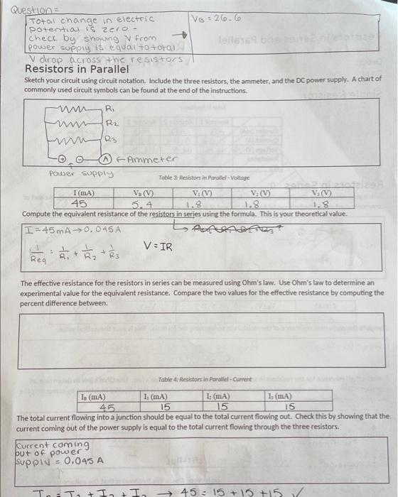 Solved So confused on the page w/ resistors in parallel. | Chegg.com