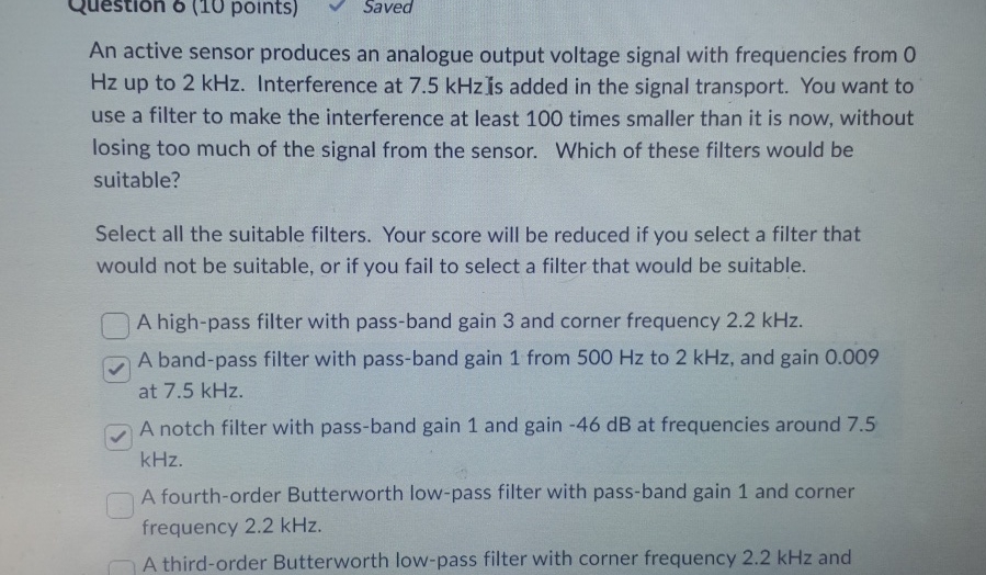 Solved An active sensor produces an analogue output voltage | Chegg.com