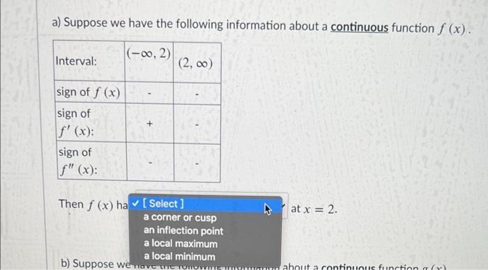 Solved a) Suppose we have the following information about a | Chegg.com
