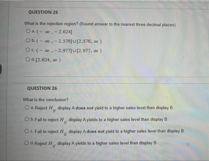 Solved Use the following setup for questions 22-26: A | Chegg.com