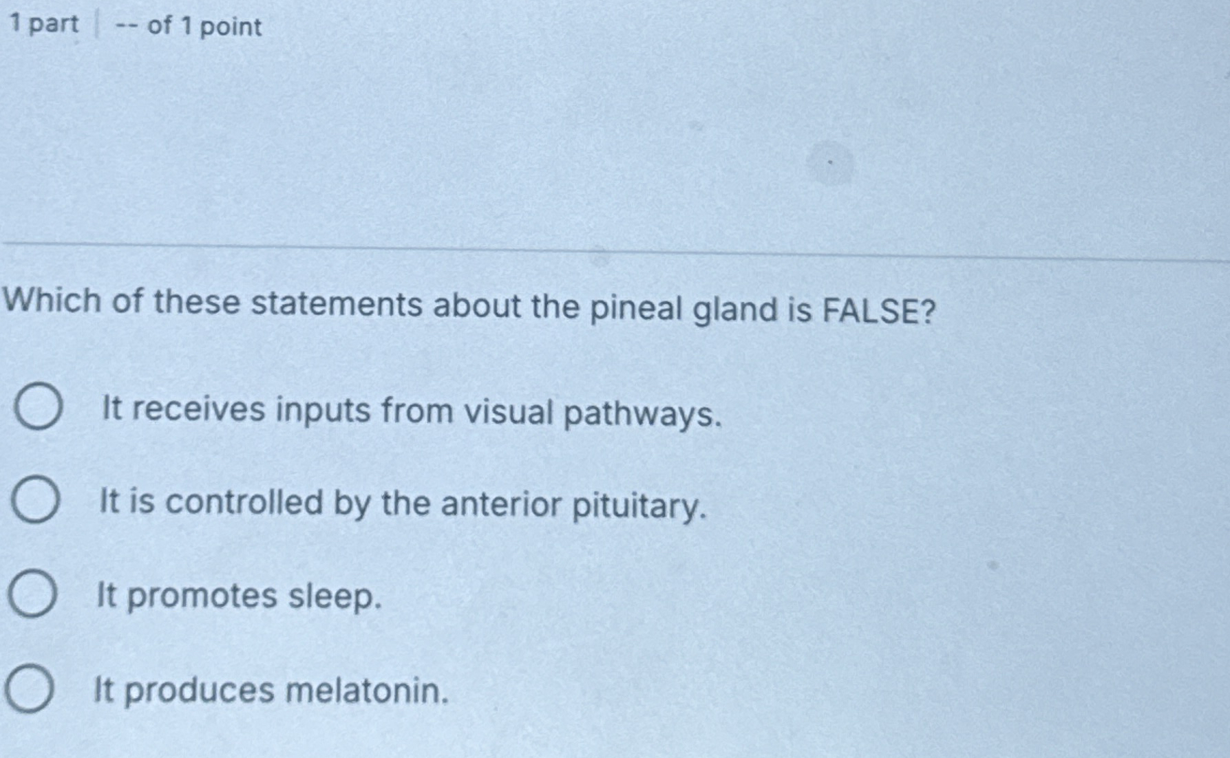 1 ﻿part | -- ﻿of 1 ﻿pointWhich of these statements | Chegg.com