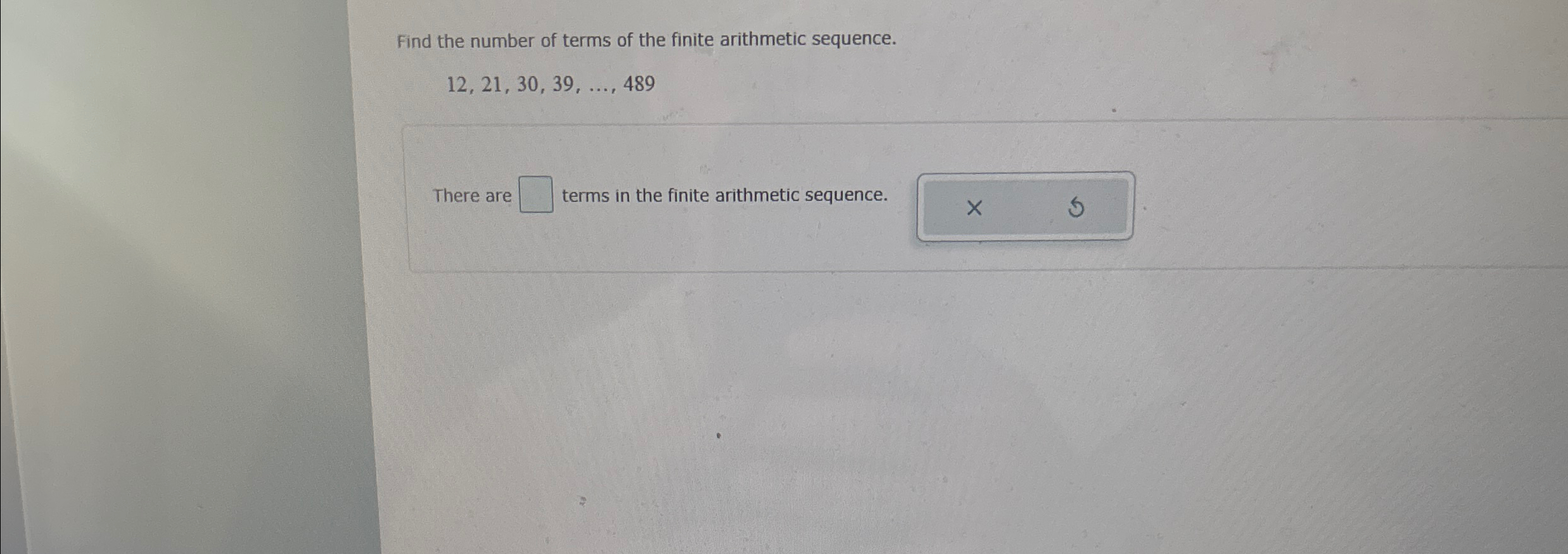 Solved Find the number of terms of the finite arithmetic | Chegg.com