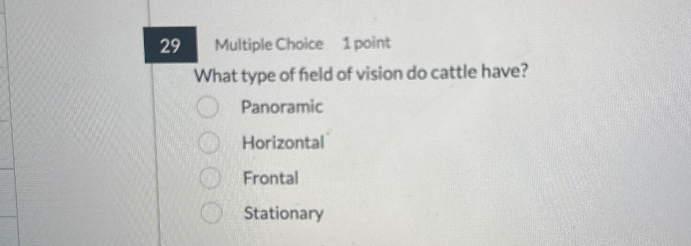High Quality SOLUTION Multiple Choice 1 ﻿pointWhat type of field of ...