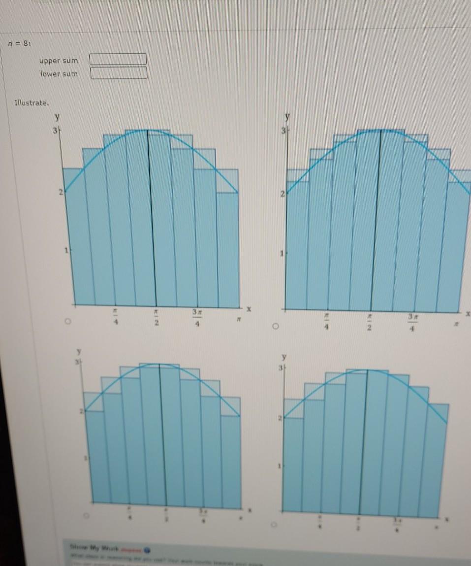 Solved valuate the upper and lower sums for Fx) = 2 + | Chegg.com