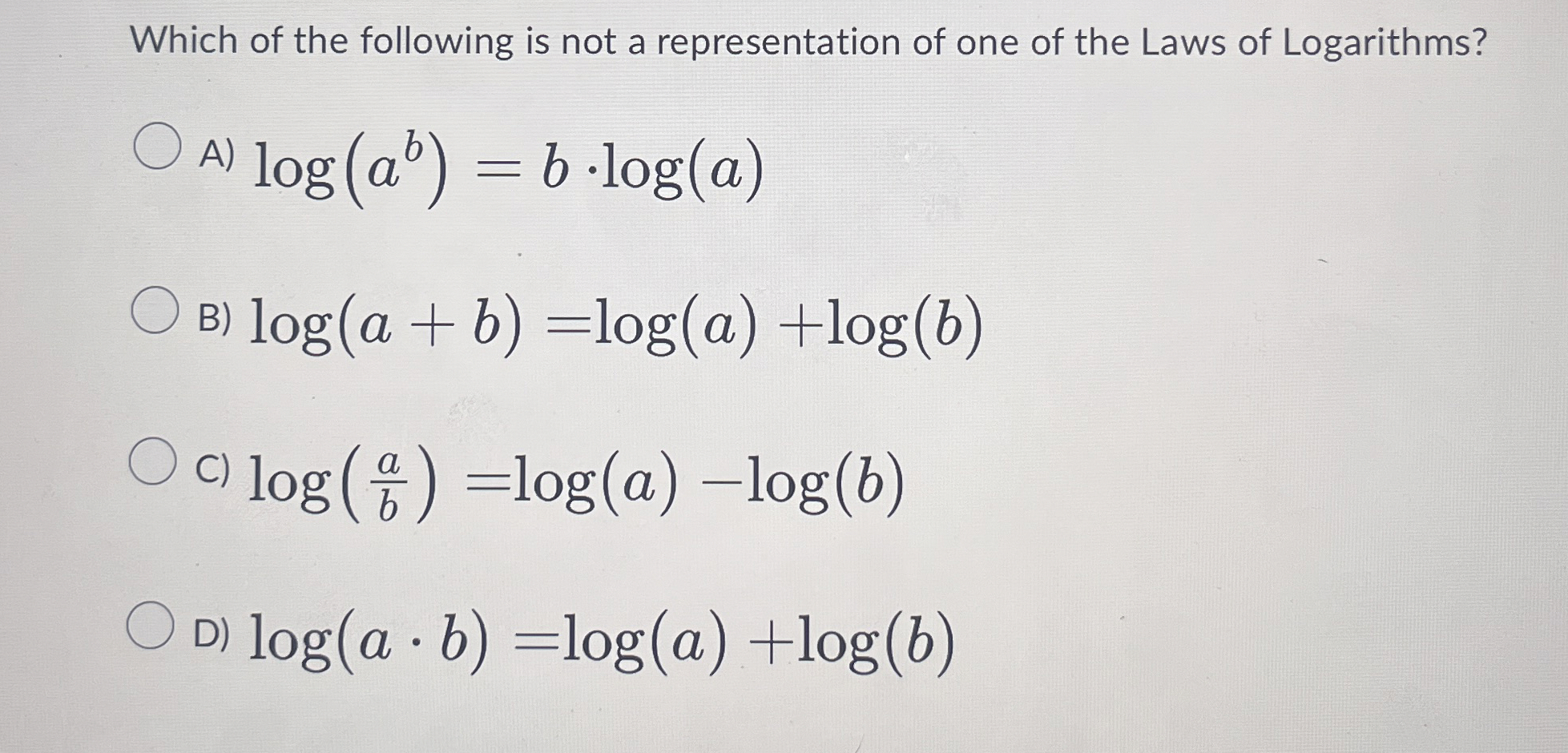 Solved Which of the following is not a representation of one | Chegg.com