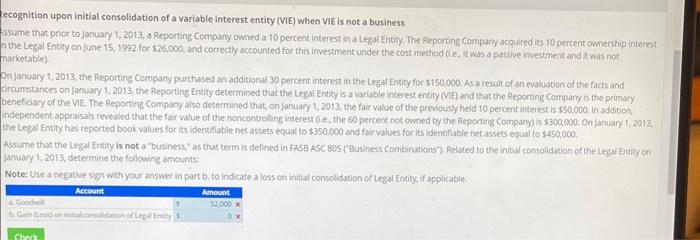 Solved ecognition upon Initial consolidation of a variable | Chegg.com