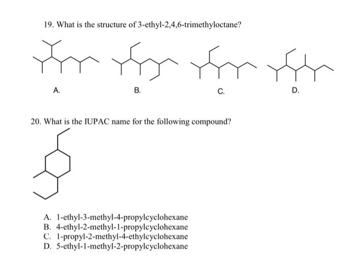 Solved 19. What is the structure of | Chegg.com