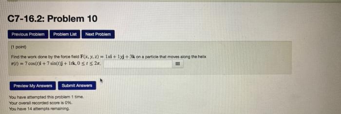 Solved C7 162 Problem 10 Previous Problem Problem List 7514