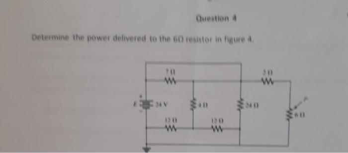 Solved Determine the power delivered to the 60 resistor in | Chegg.com