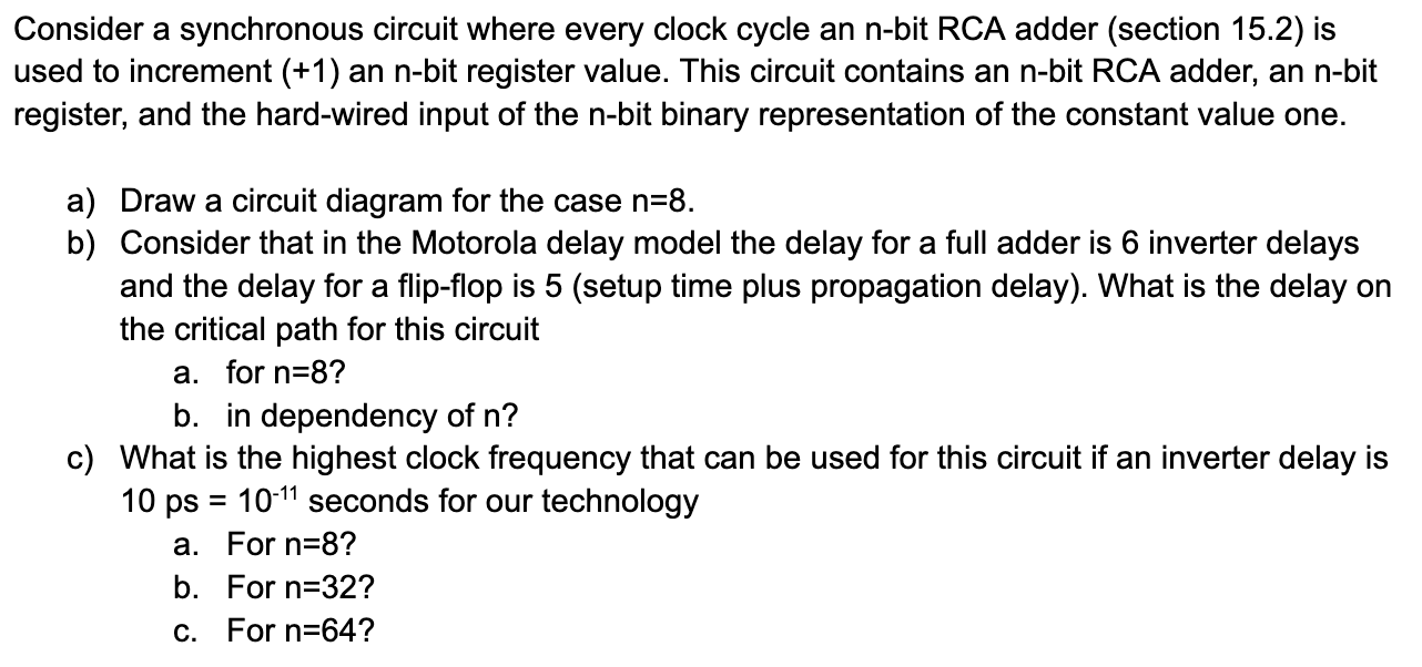 Consider a synchronous circuit where every clock | Chegg.com