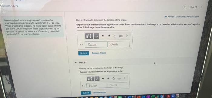 Solved oblem 18.77 13 of 13 Anased person might correct his | Chegg.com