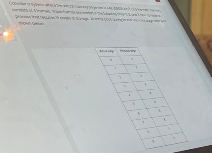 Solved Consider a system where the virtual memory page size | Chegg.com