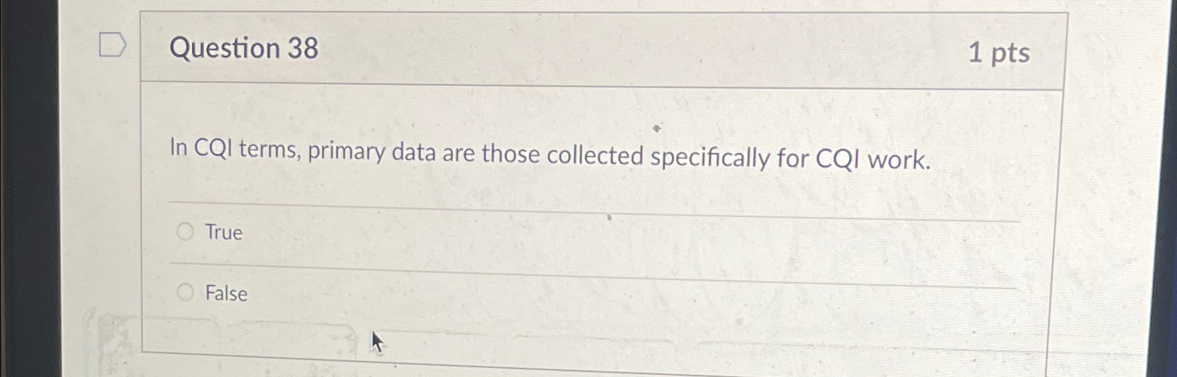 Solved Question 381 ﻿ptsIn CQI terms, primary data are those | Chegg.com