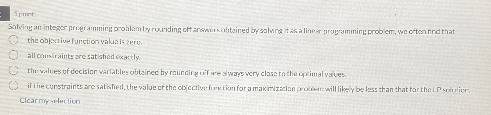 Solved 1 ﻿pointsolving An Integer Programming Problem By