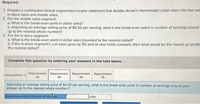 Solved 1. Prepare a contribution format segmented income | Chegg.com