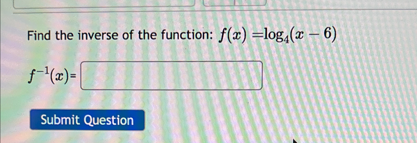 Solved Find the inverse of the function: | Chegg.com