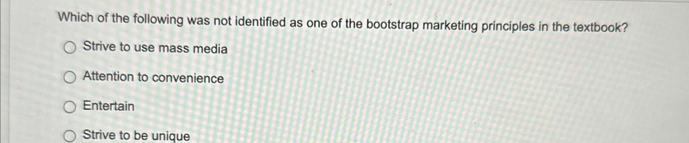 Solved Which of the following was not identified as one of | Chegg.com