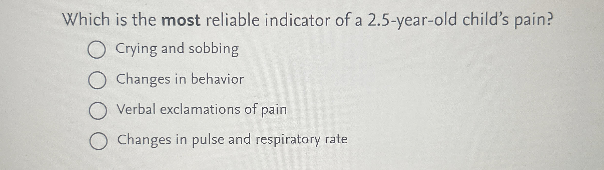 Solved Which is the most reliable indicator of a | Chegg.com