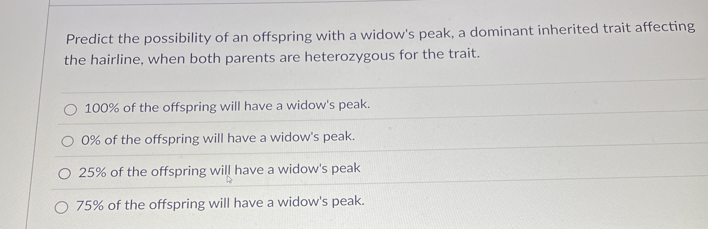 Solved Predict the possibility of an offspring with a | Chegg.com