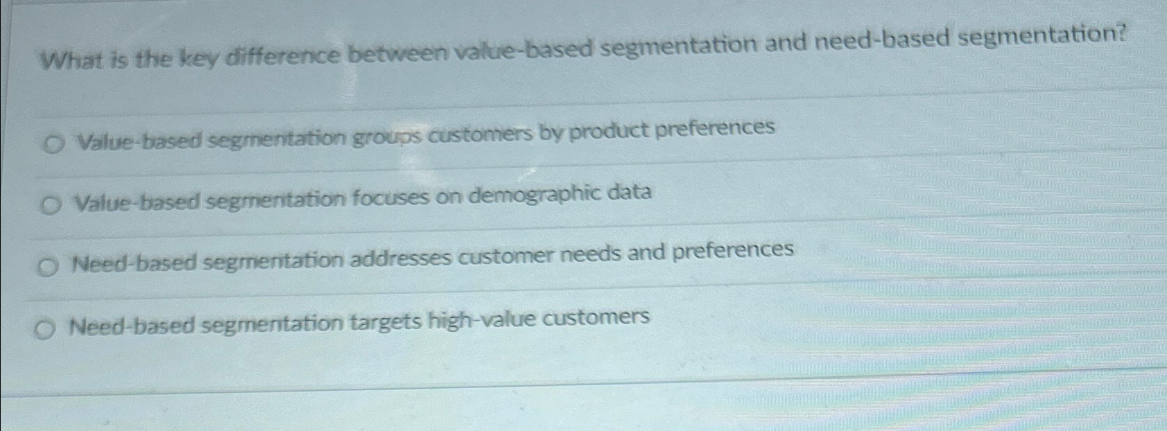 Solved What is the key difference between value-based | Chegg.com