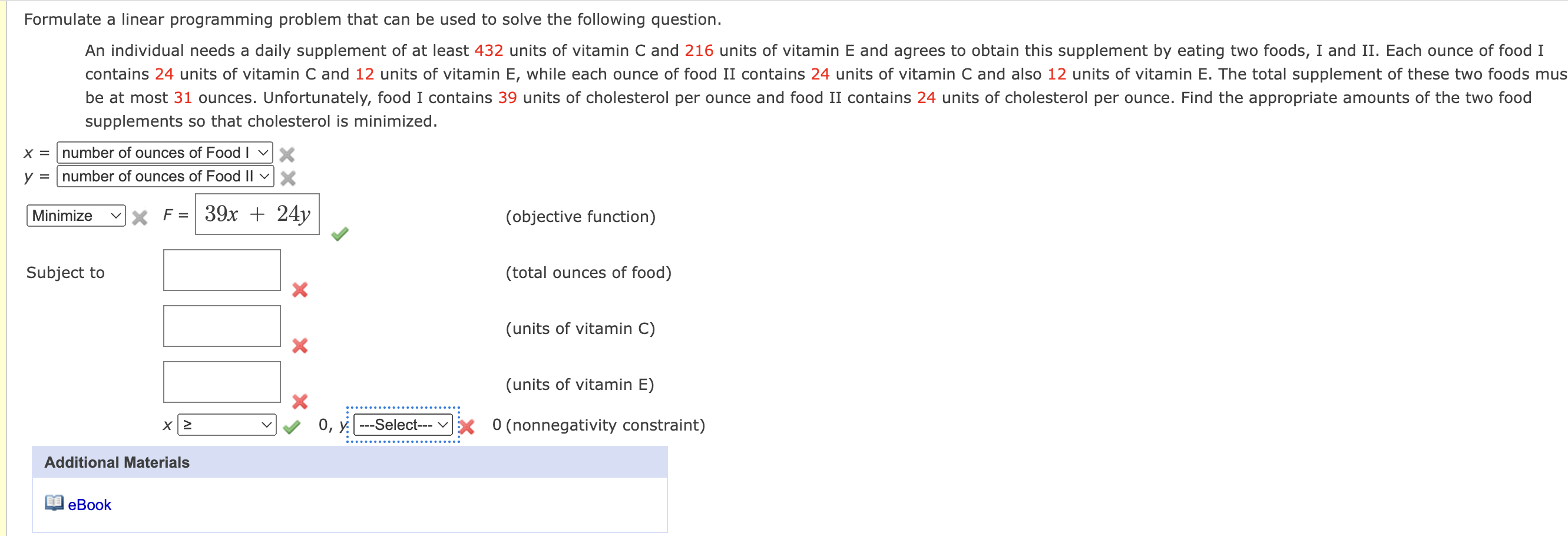 Solved Formulate a linear programming problem that can be | Chegg.com
