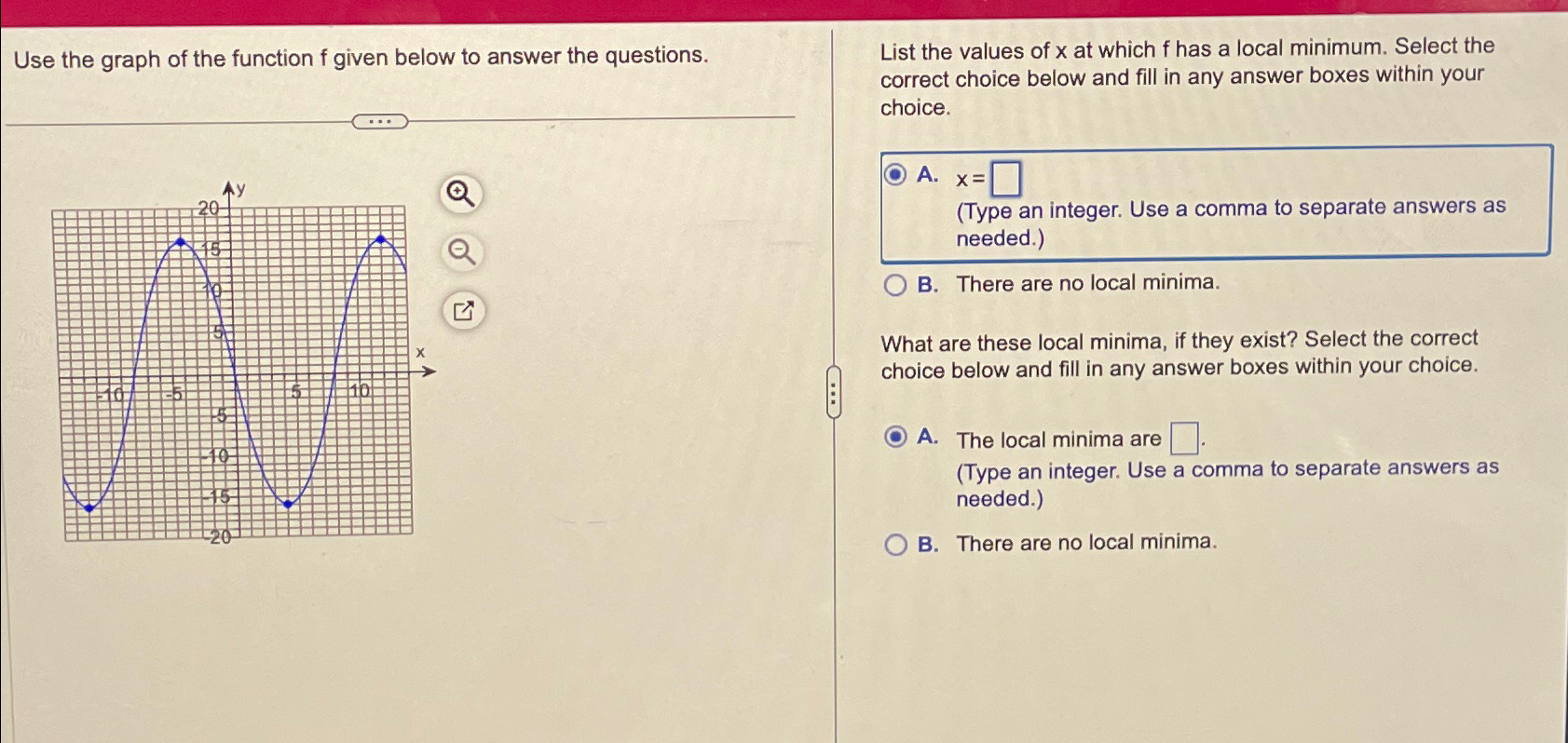 Solved Use the graph of the function f ﻿given below to | Chegg.com