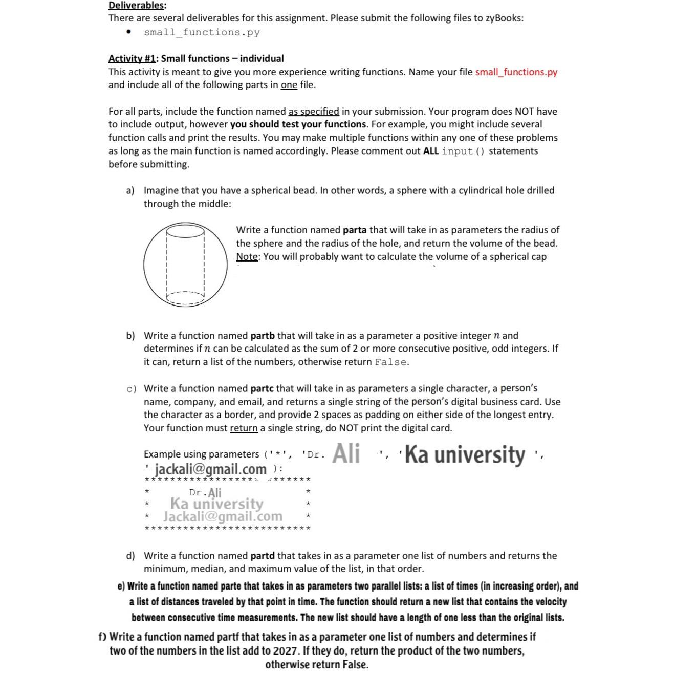 Solved Deliverables:There are several deliverables for this | Chegg.com
