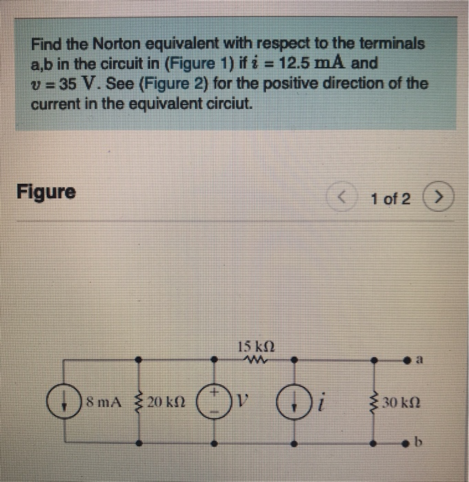 Solved Find the Norton equivalent with respect to the | Chegg.com