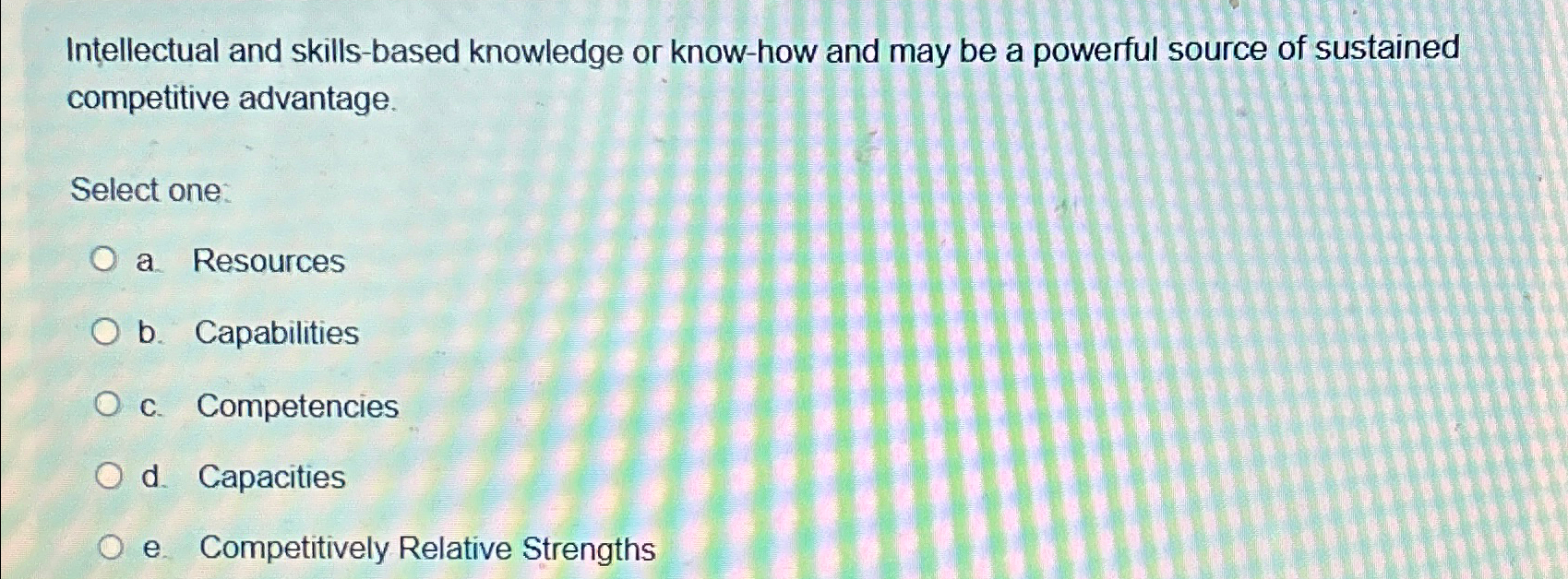 Solved Intellectual and skills-based knowledge or know-how | Chegg.com