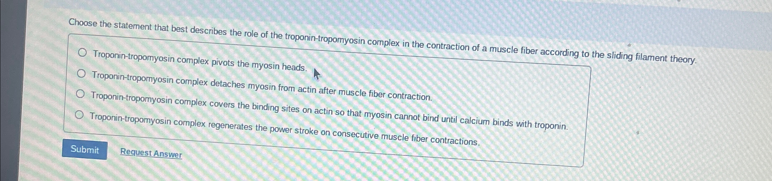 Solved Choose the statement that best describes the role of | Chegg.com