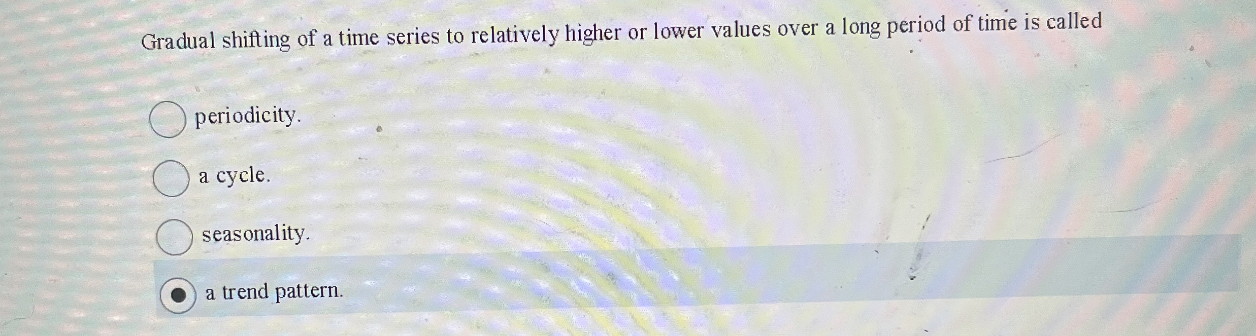 Solved Gradual shifting of a time series to relatively | Chegg.com