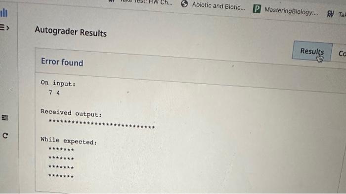 Solved Also, print a line shape: between user input and the | Chegg.com