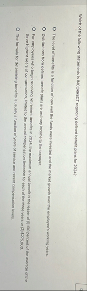 Solved Which of the following statements is INCORRECT | Chegg.com