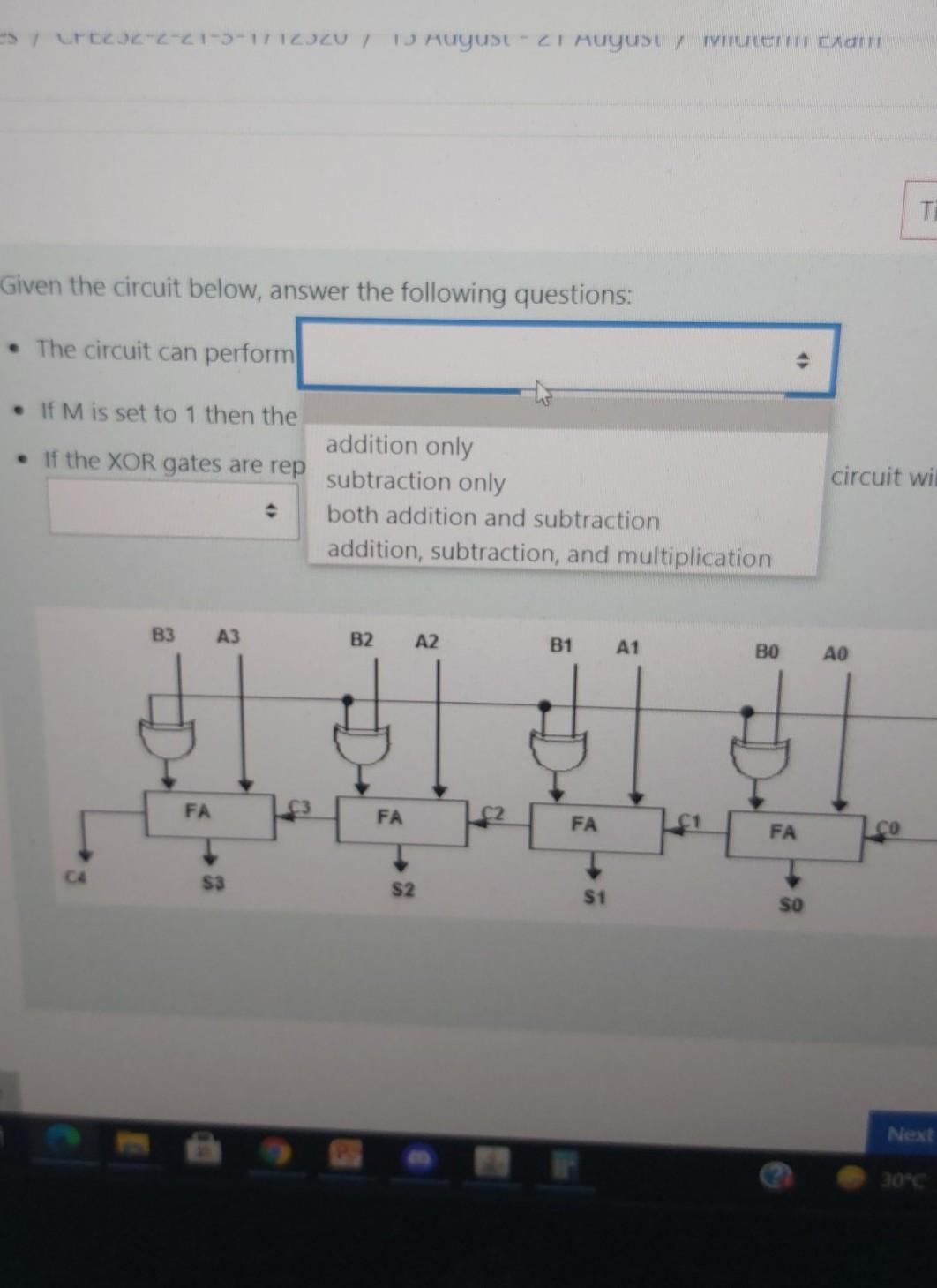 Solved Given the circuit below, answer the following | Chegg.com