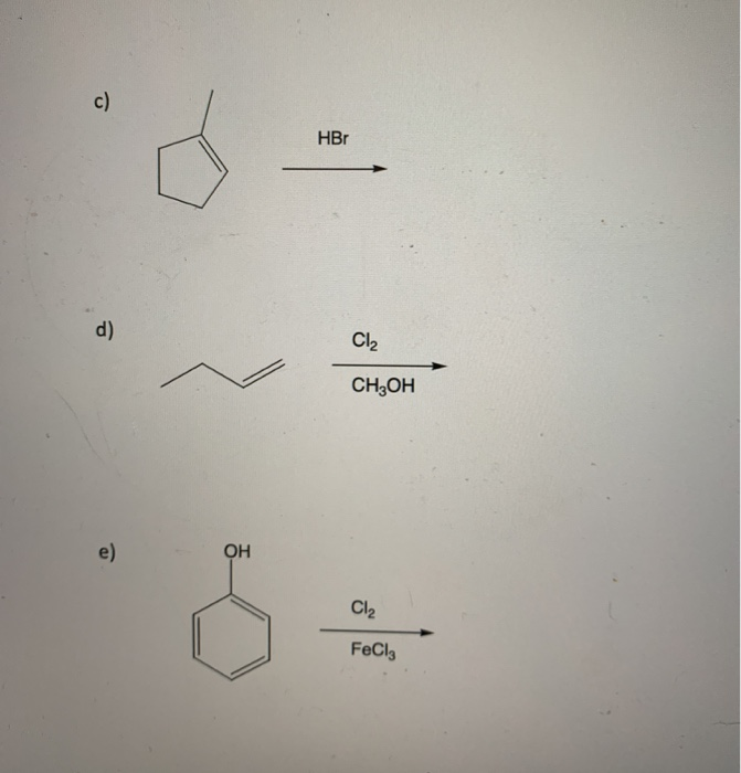 Solved HBO Cl2 CH2OH OH FeCl3 | Chegg.com