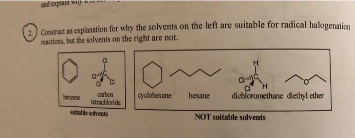 Solved Construct an explanation for why the solvents on the | Chegg.com