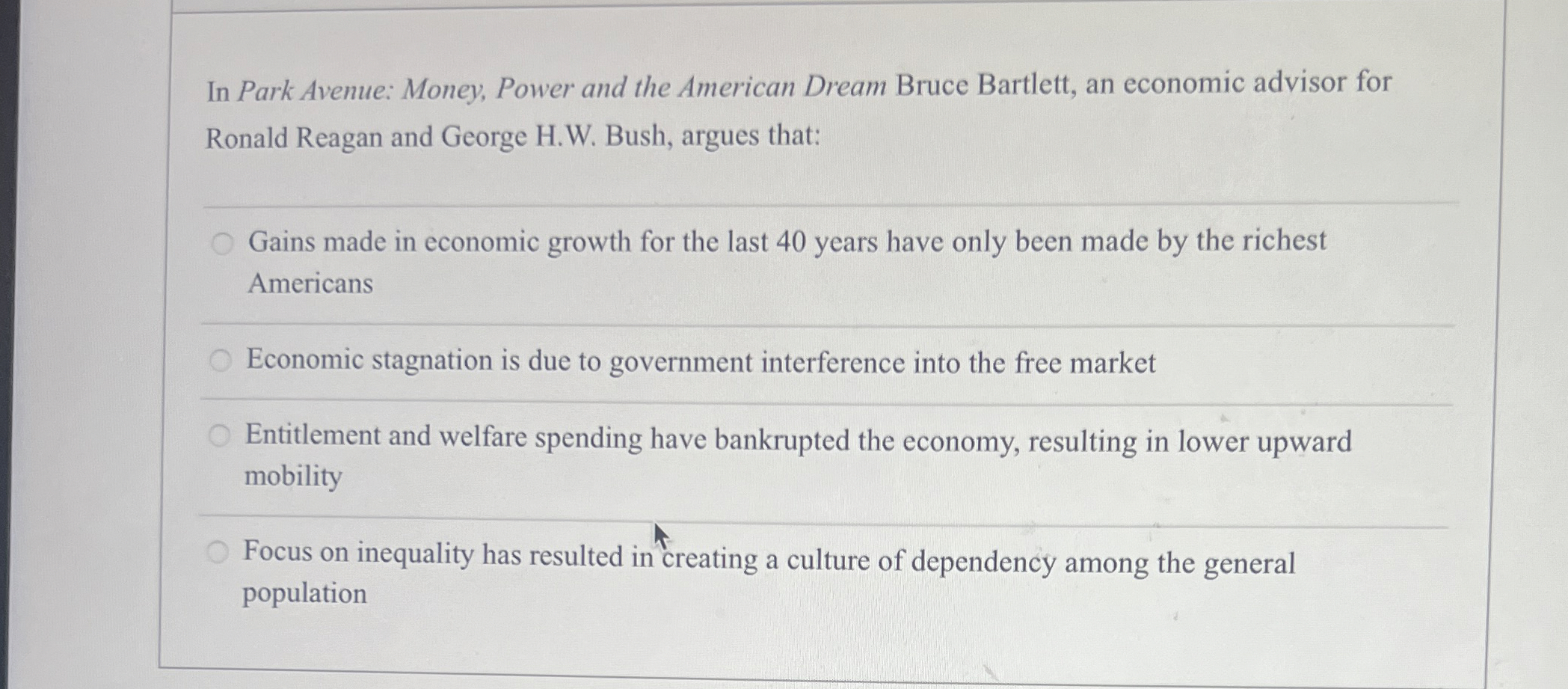 Solved In Park Avenue: Money, Power and the American Dream | Chegg.com