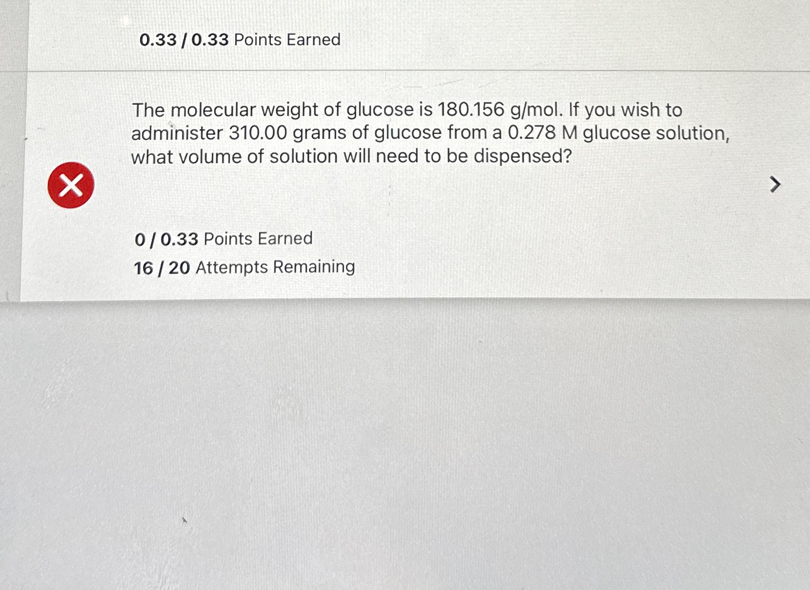 Solved The molecular weight of glucose is 180.156gmol. ﻿If | Chegg.com