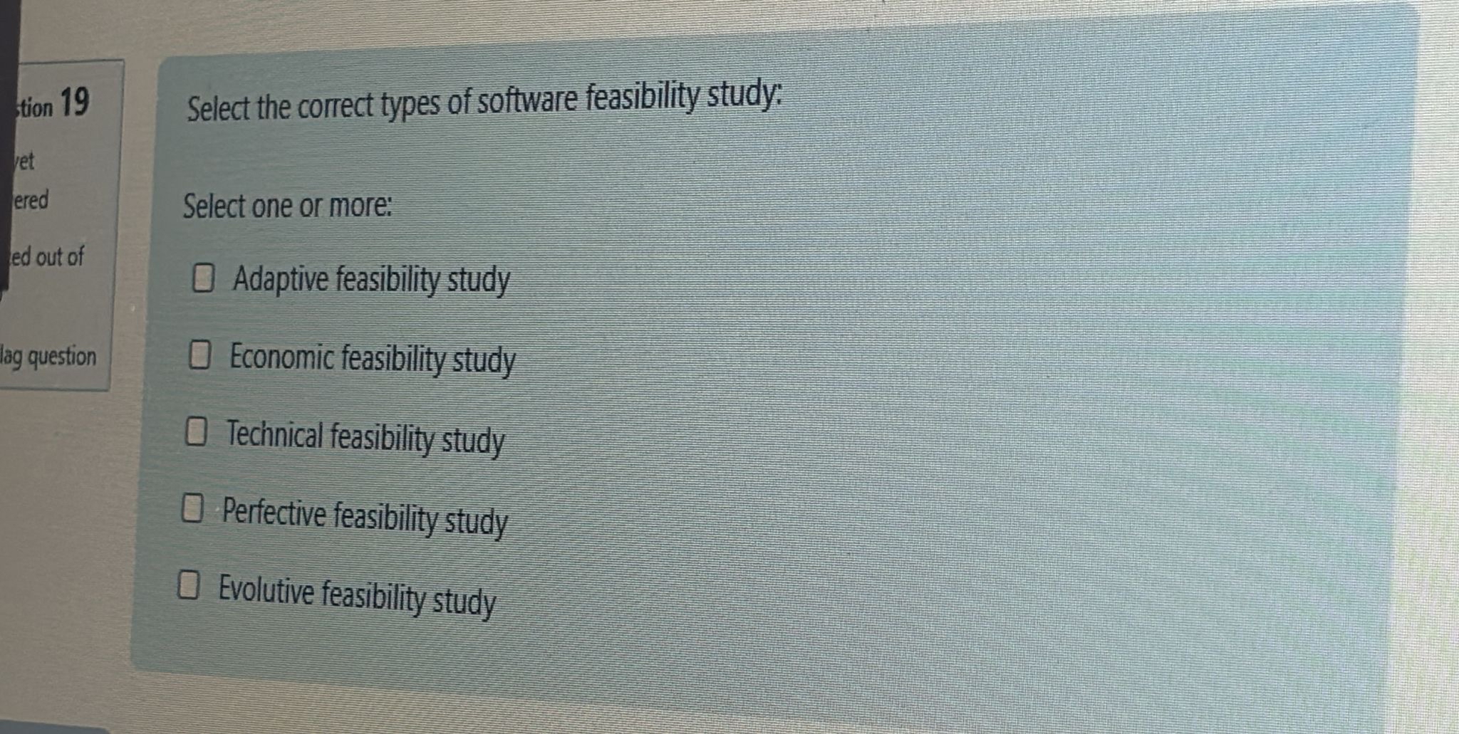 Solved Select the correct types of software feasibility | Chegg.com