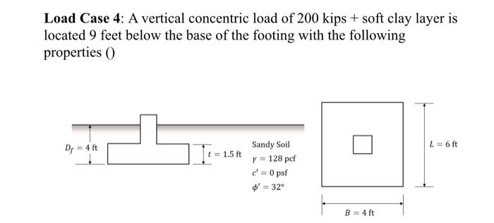 Solved Load Case 4: A vertical concentric load of 200kips+ | Chegg.com