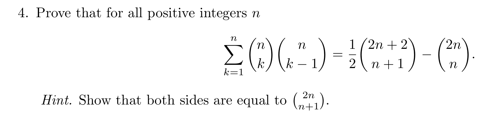 Solved Prove that for all positive integers | Chegg.com