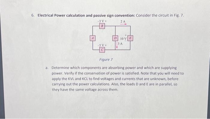Solved Electrical Power calculation and passive sign | Chegg.com