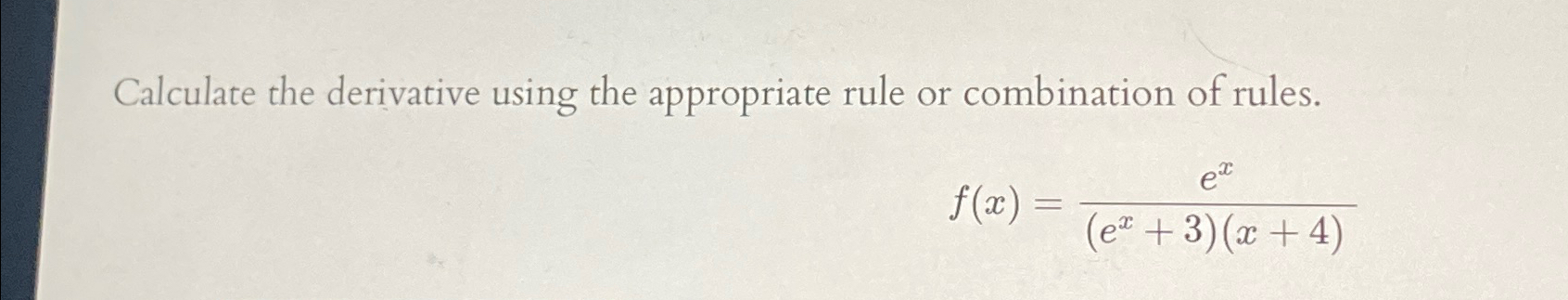 Solved Calculate the derivative using the appropriate rule | Chegg.com